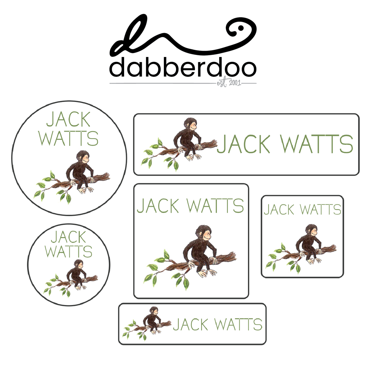 Monkey ID Labels – UncommonWares